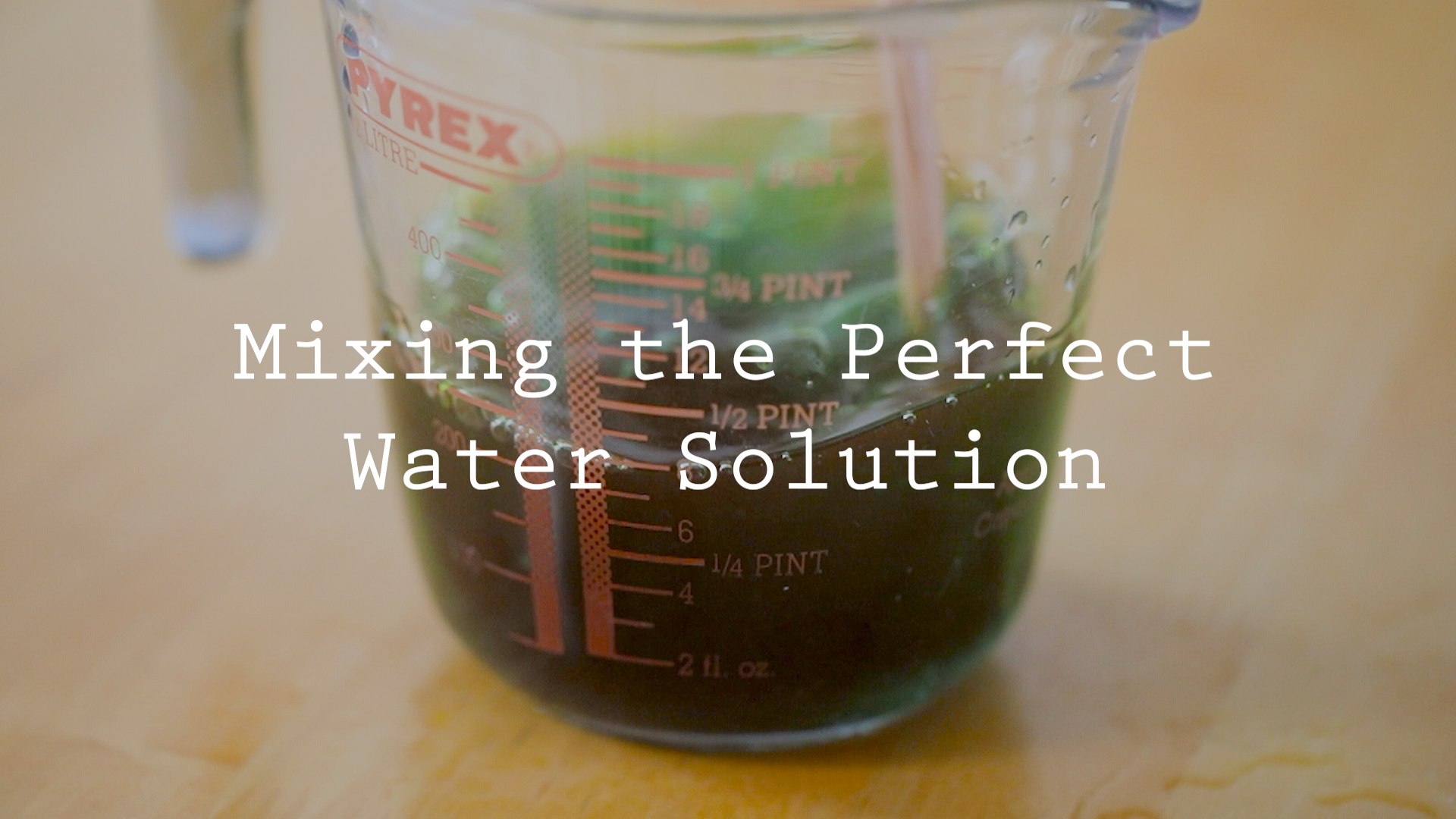 4. Mixing The Perfect Water Solution - First Man Photography